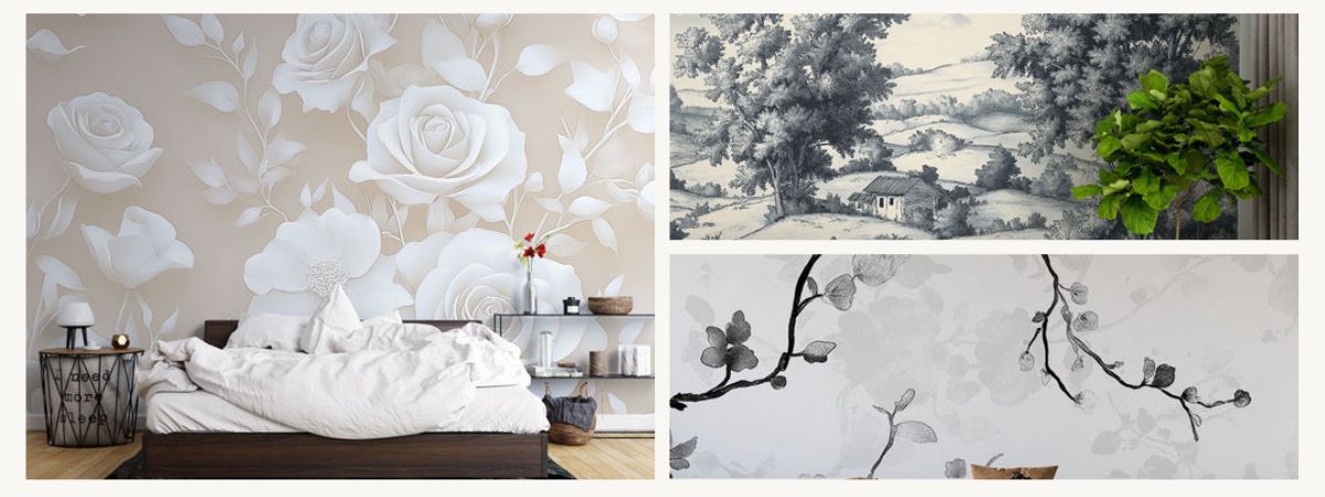 How to combine shabby chic wallpaper and contemporary design ...