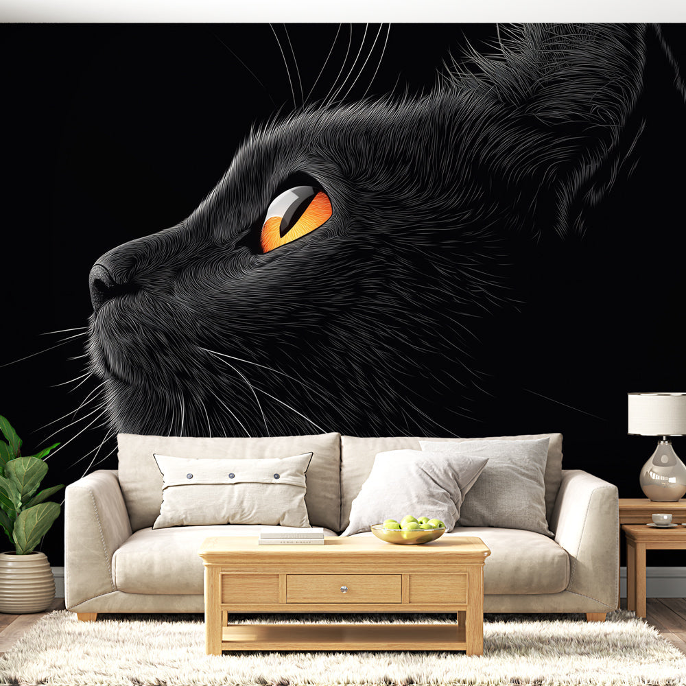 Cat Mural Wallpaper | Feline Elegance for Your Walls — WonderMural