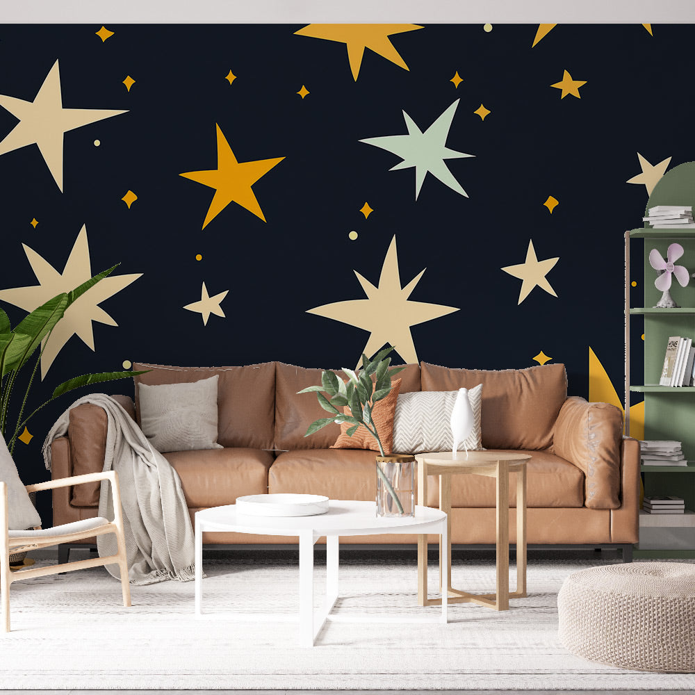 Star Mural Wallpaper | Sky and Night Shining Bright — WonderMural
