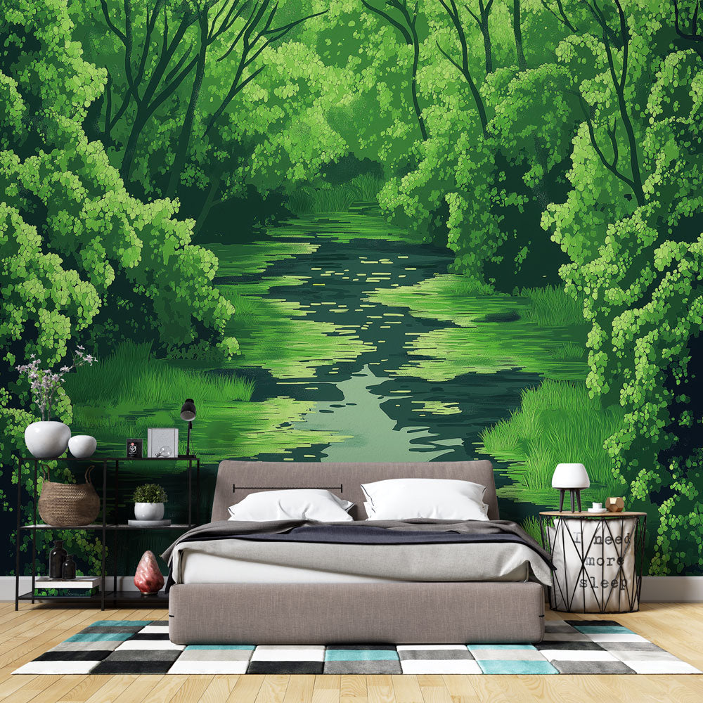 Foliage Mural Wallpaper | Chic and Colorful Designs — WonderMural
