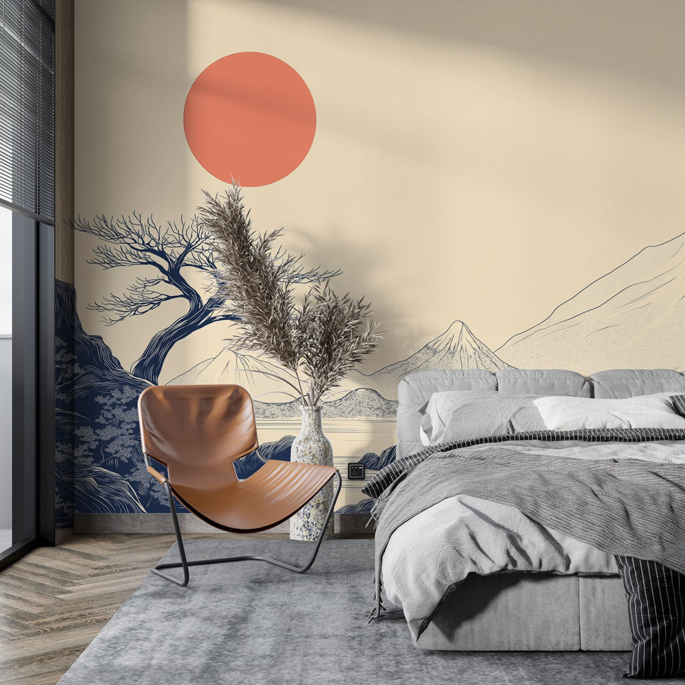 Sun Mural Wallpaper | Illuminate Your Interior with Golden Rays ...