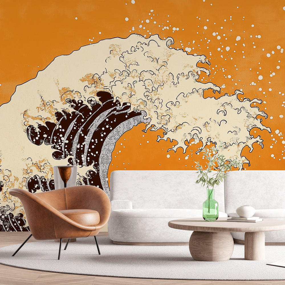 Japanese Wave Mural Wallpaper | Oriental Art Inspiration — WonderMural