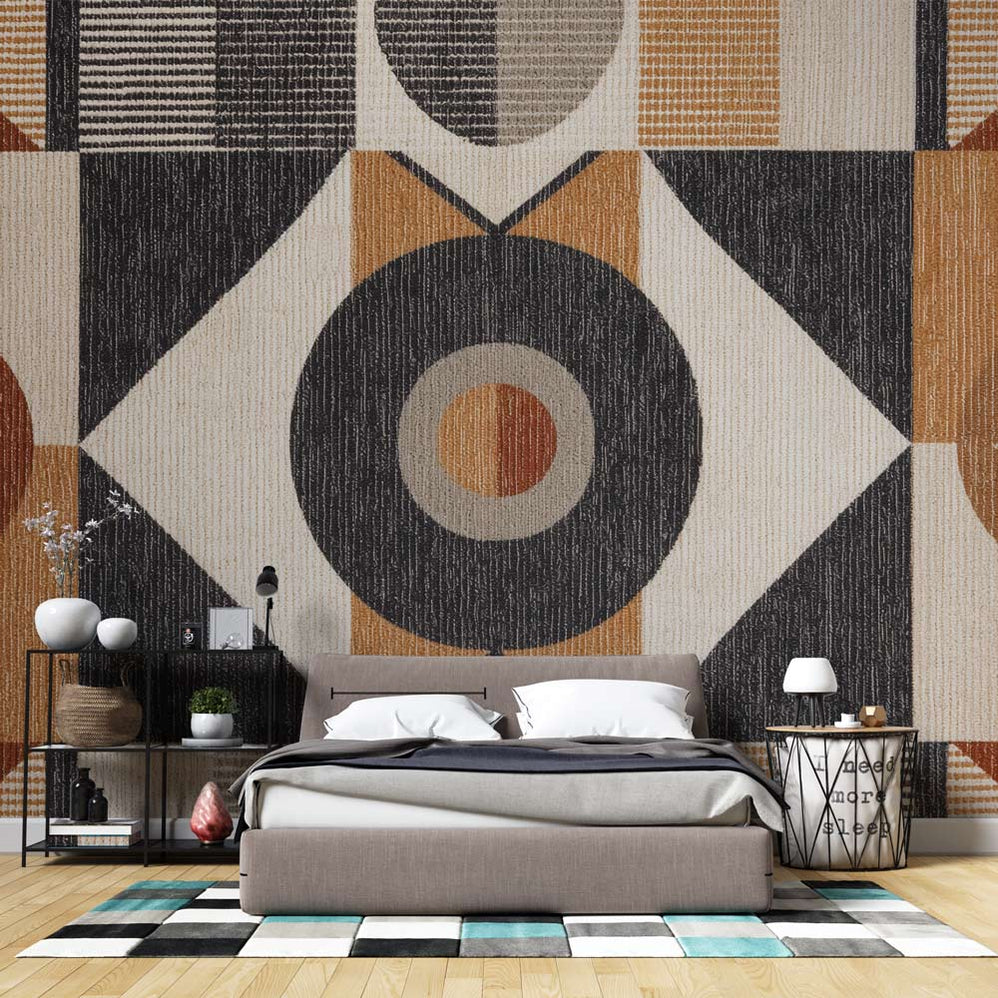 African Ethnic Mural Wallpaper | Tribal Patterns between Black White a ...