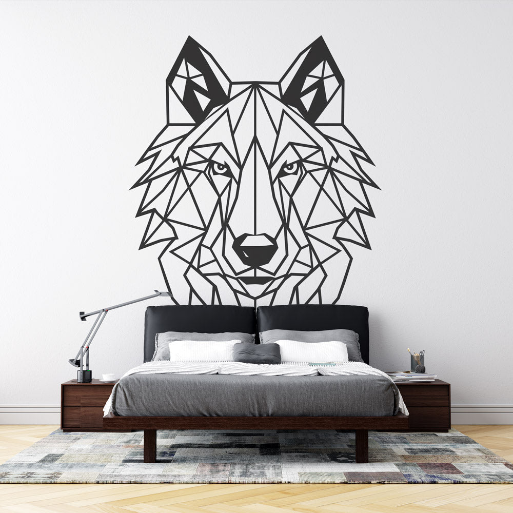 Geometric Animal Mural Wallpaper | Wolf — WonderMural