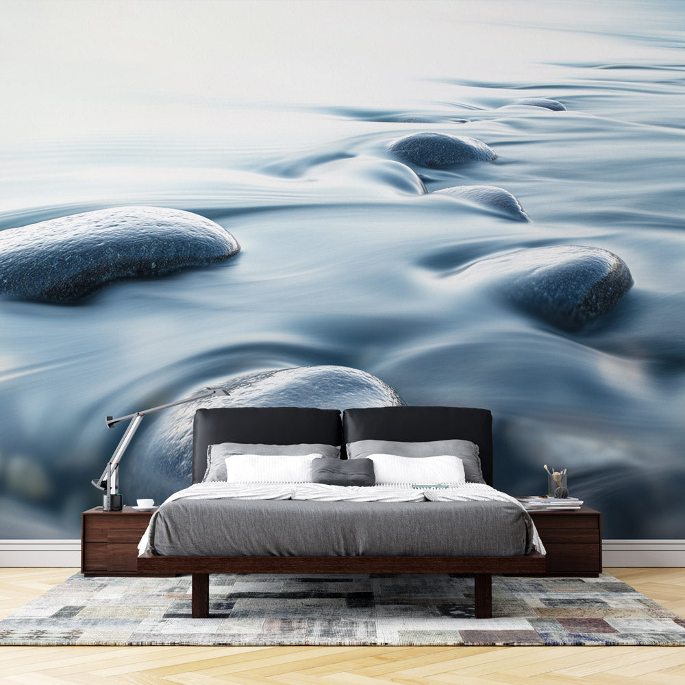 Zen Mural Wallpaper | The Flow of the River — WonderMural