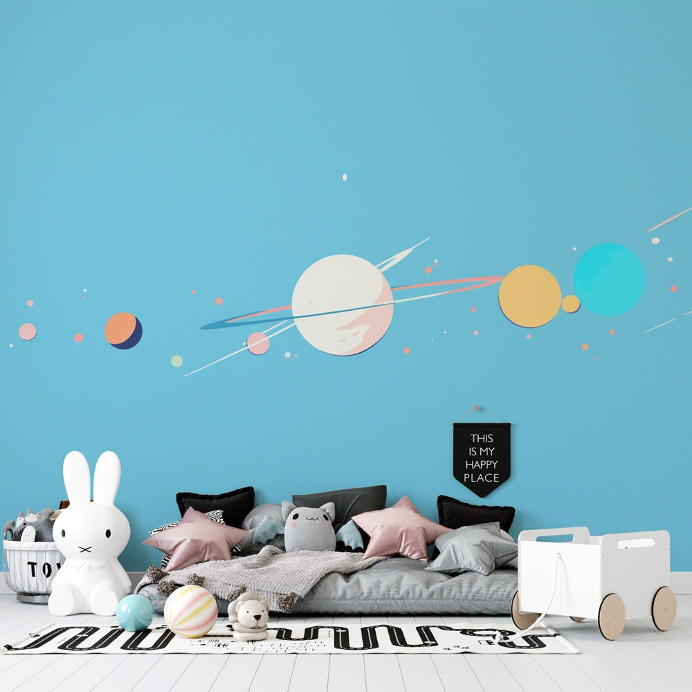 Space Mural Wallpaper | Planetary Alignment — WonderMural