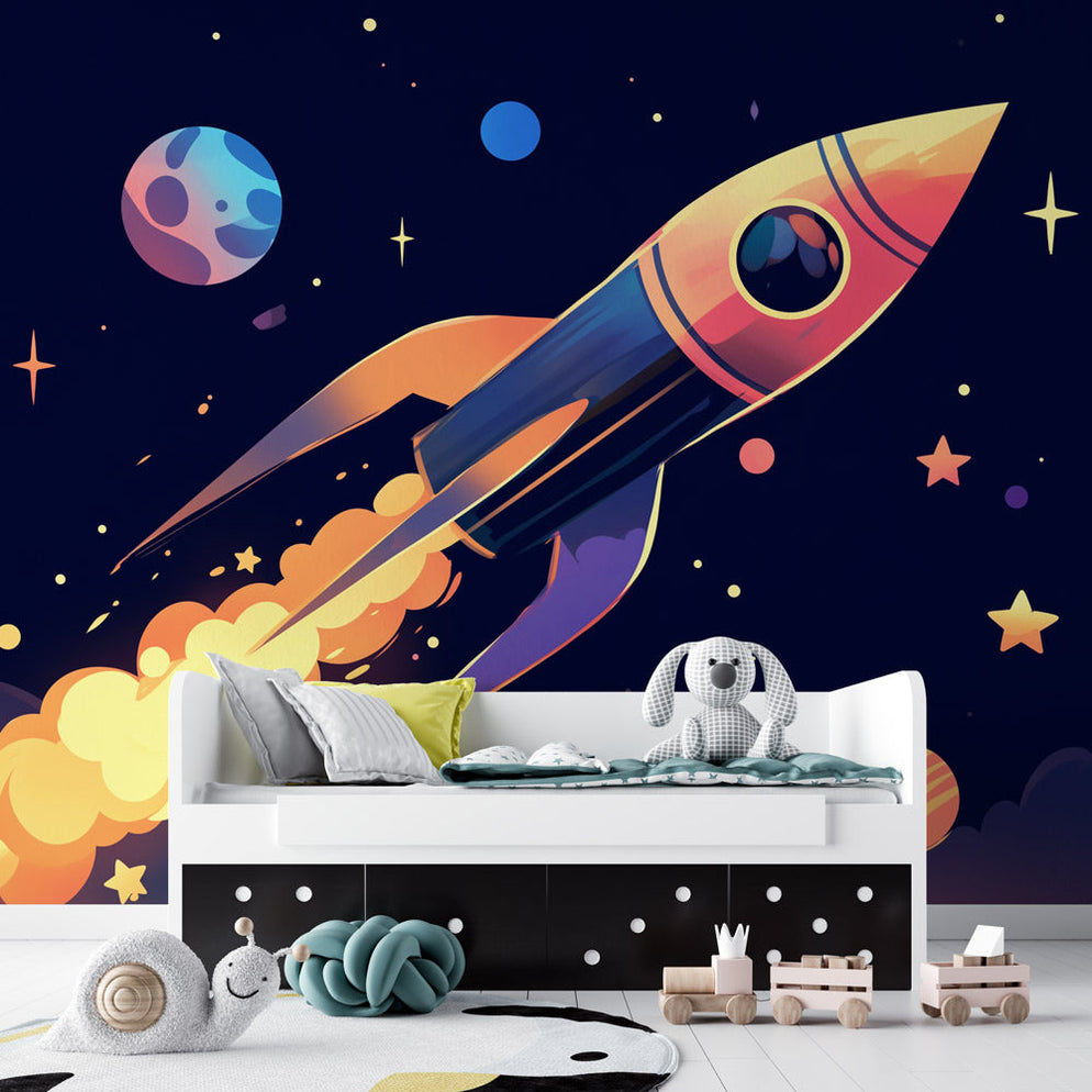 Space Mural Wallpaper | Conquest of Space — WonderMural