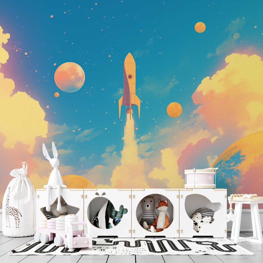 Space Mural Wallpaper | Takeoff — WonderMural
