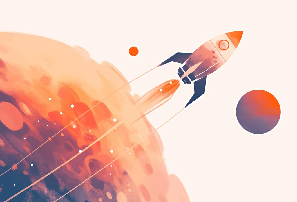 Rocket mural wallpaper | Immediate takeoff for your walls — WonderMural