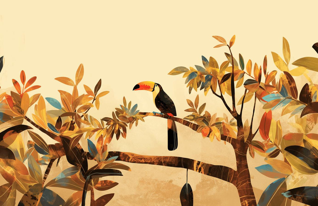Toucan Mural Wallpaper | Jungle and Colors - Panoramic Designs ...