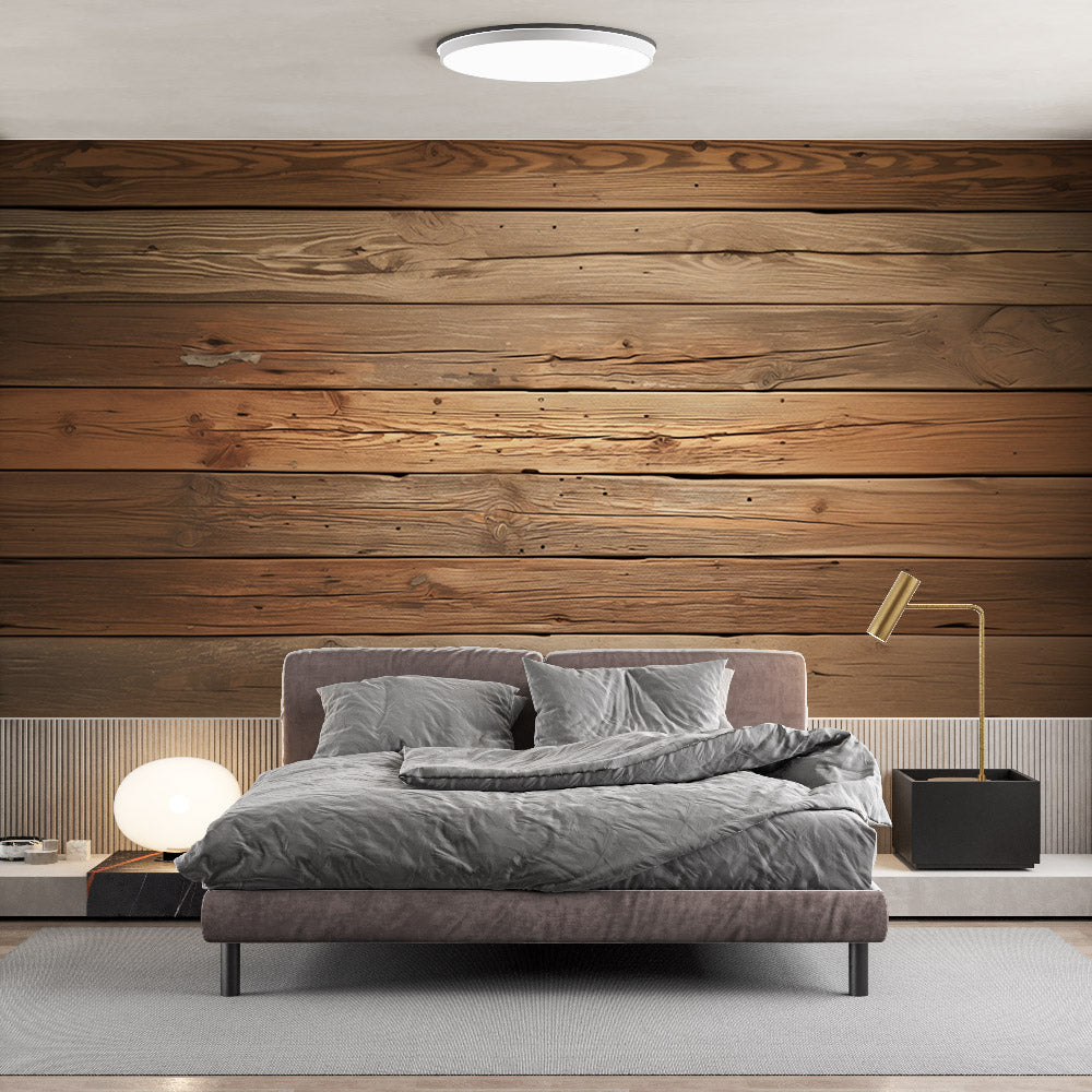 Wood Effect Mural Wallpaper | Horizontal Parquet Style — WonderMural