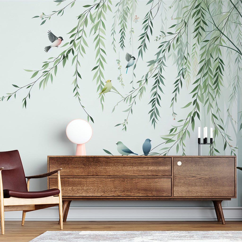 Birds Mural Wallpaper | Elegance and Lightness for Your Walls — WonderMural