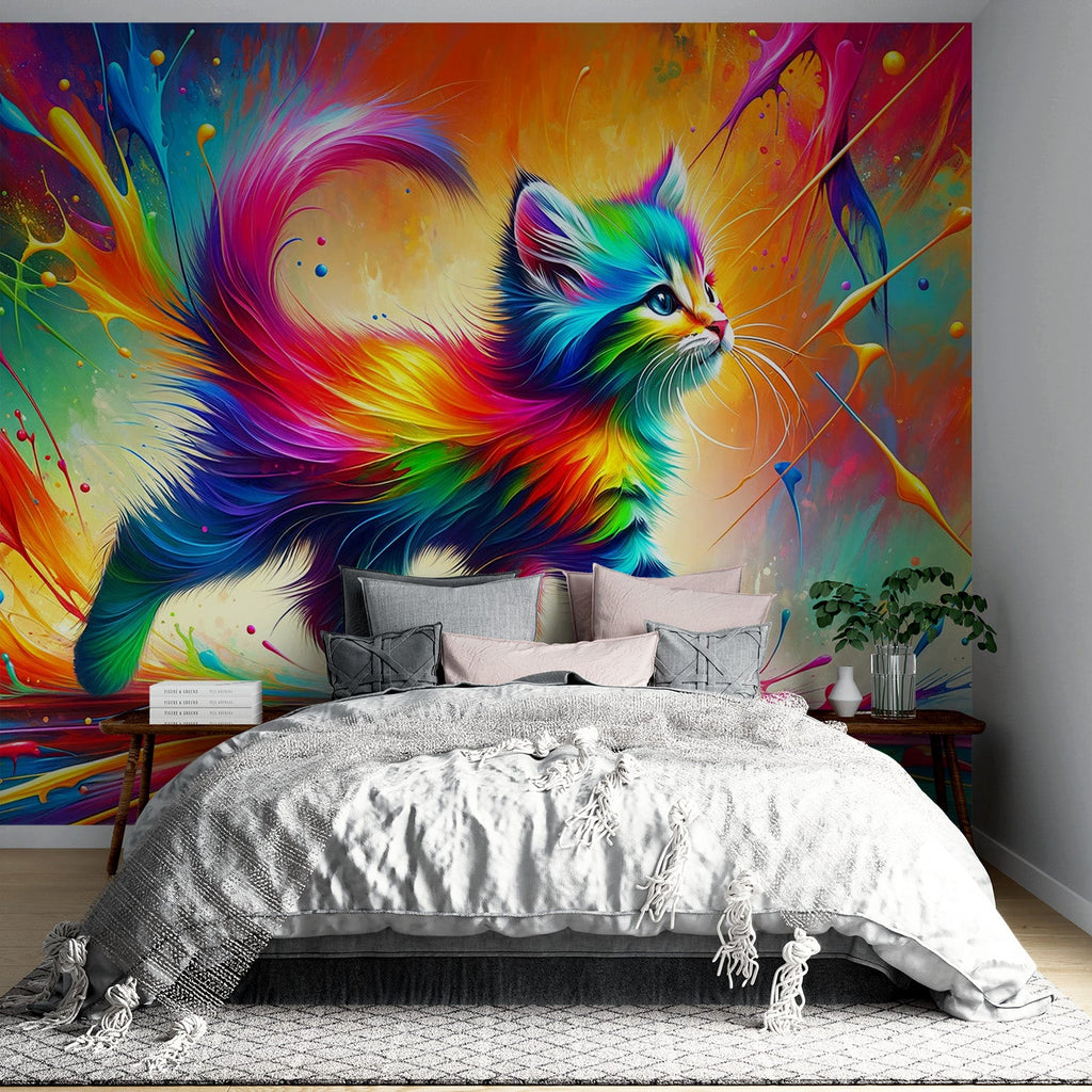 Cat Mural Wallpaper | Feline Elegance for Your Walls — WonderMural