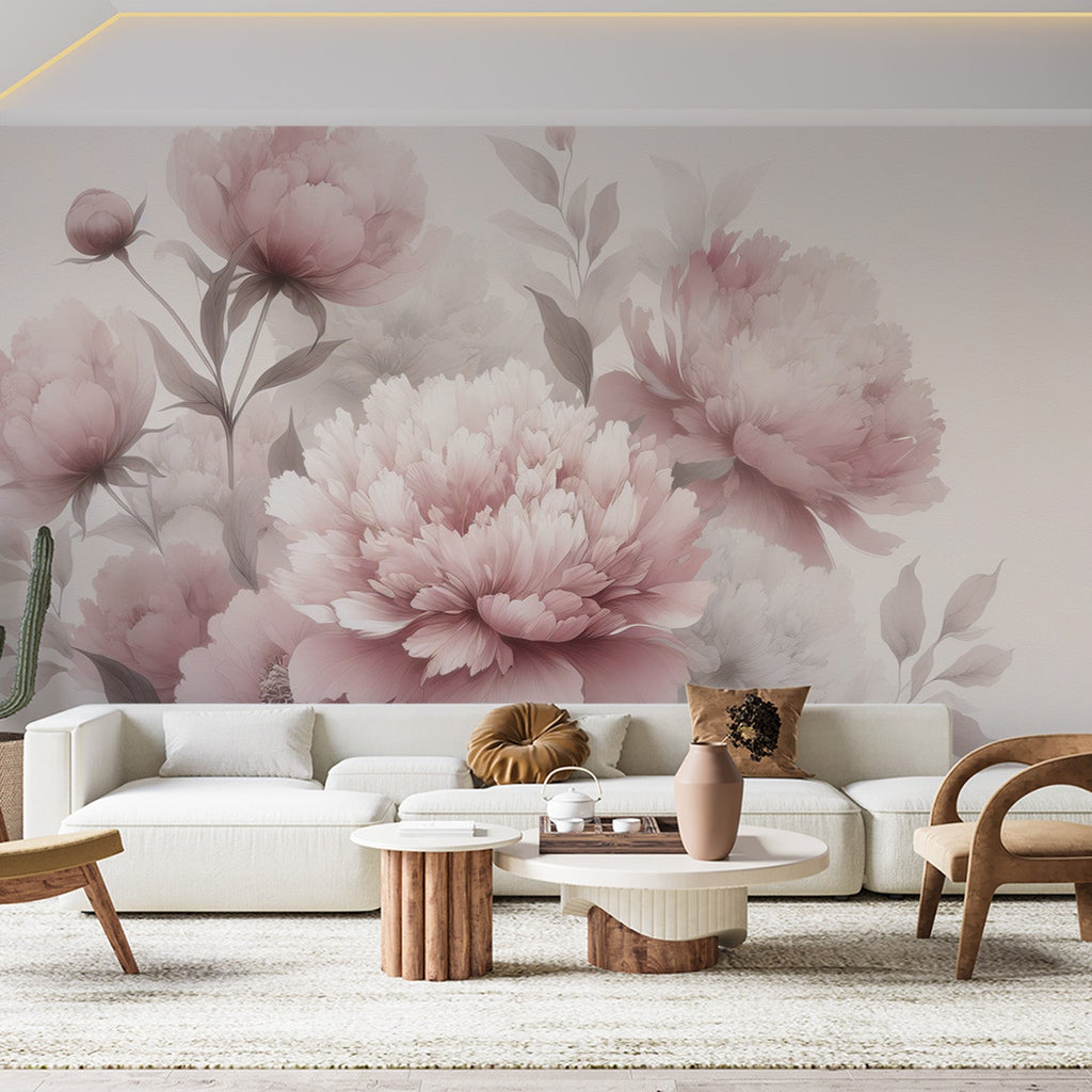 Pastel Floral Mural Wallpaper | Softness & Elegance for Your Walls ...