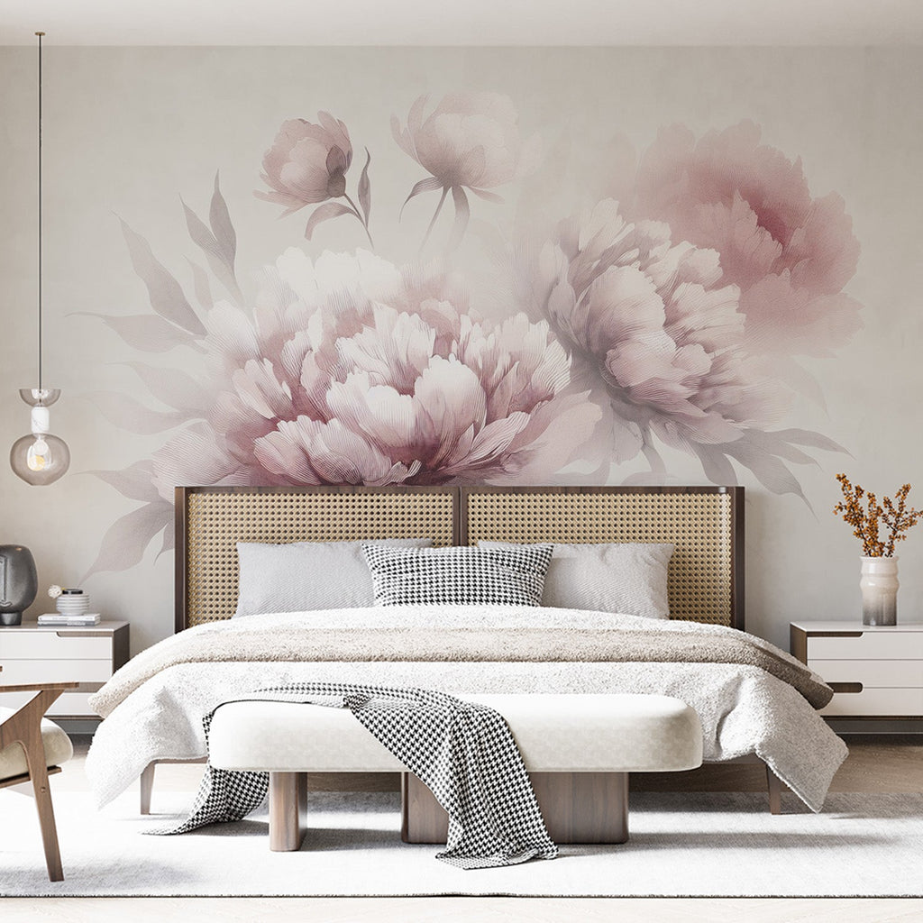 Pastel Floral Mural Wallpaper | Softness & Elegance for Your Walls ...