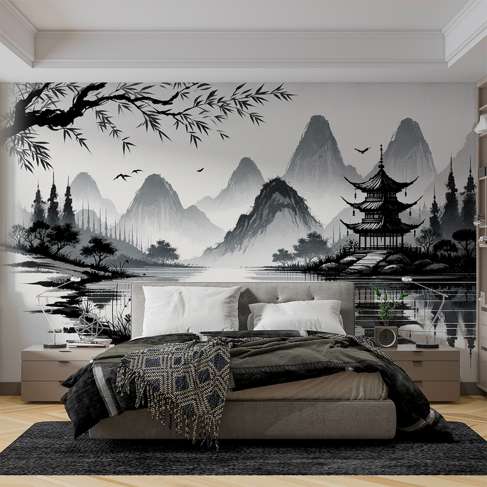 Zen Mural Wallpaper | Relaxation and Spirituality - Panoramic — WonderMural