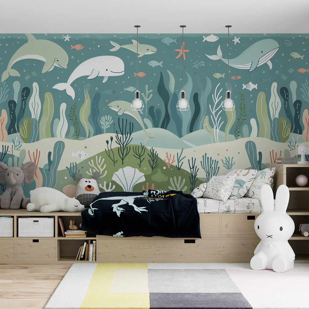Marine Mural Wallpaper | Transform Your Home into a Coastal Sanctuary ...