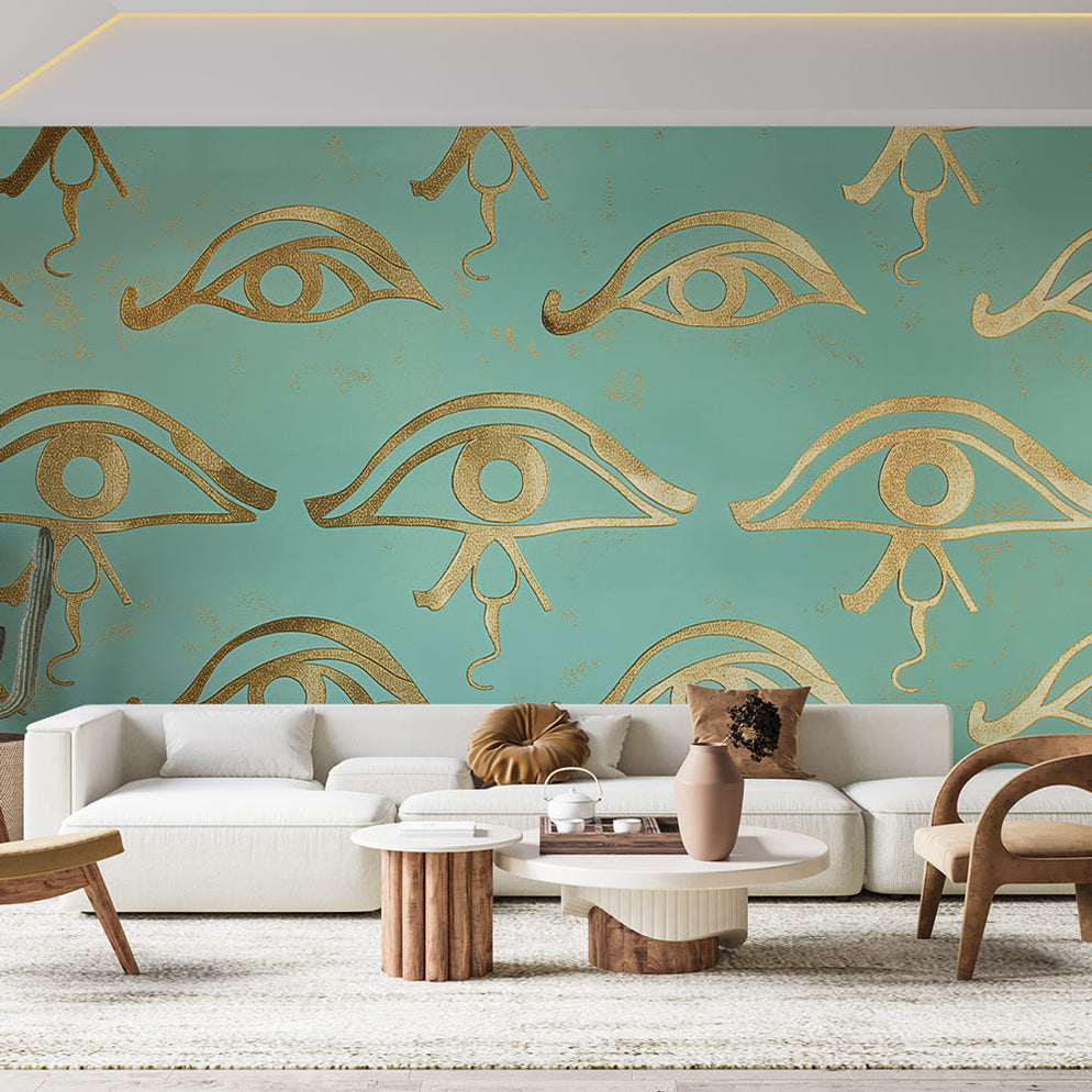Mural Wallpaper Ancient Egypt | Golden Eye of Horus — WonderMural