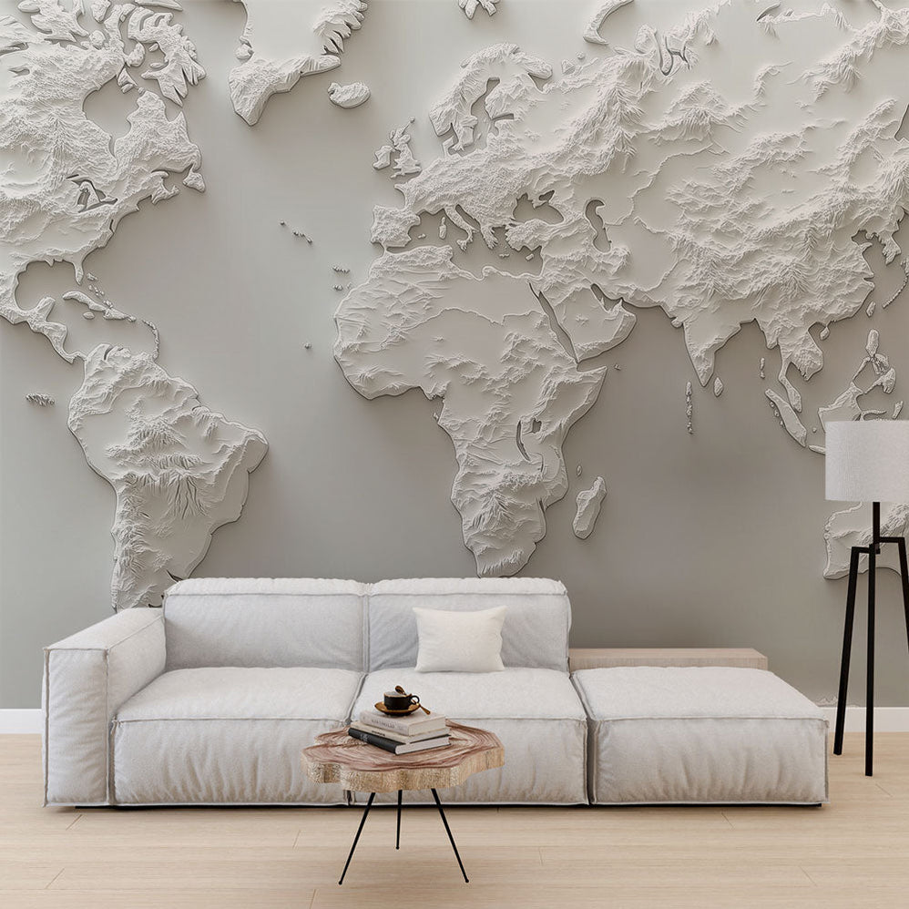 World Map Mural Wallpaper | Travel Wall Decorations — WonderMural