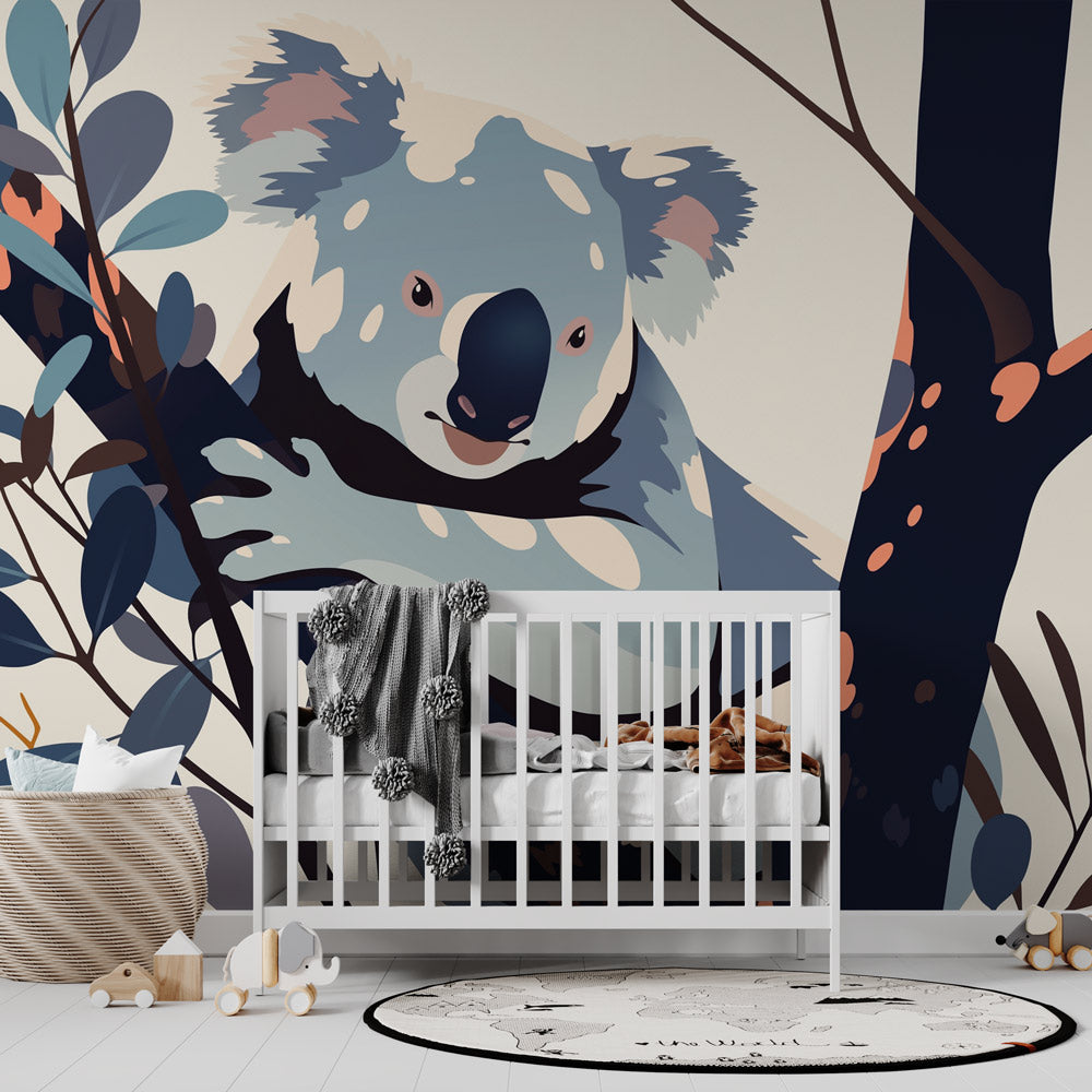 Koala Wallpaper | Camouflage in Eucalyptus Mural Wallpaper — WonderMural