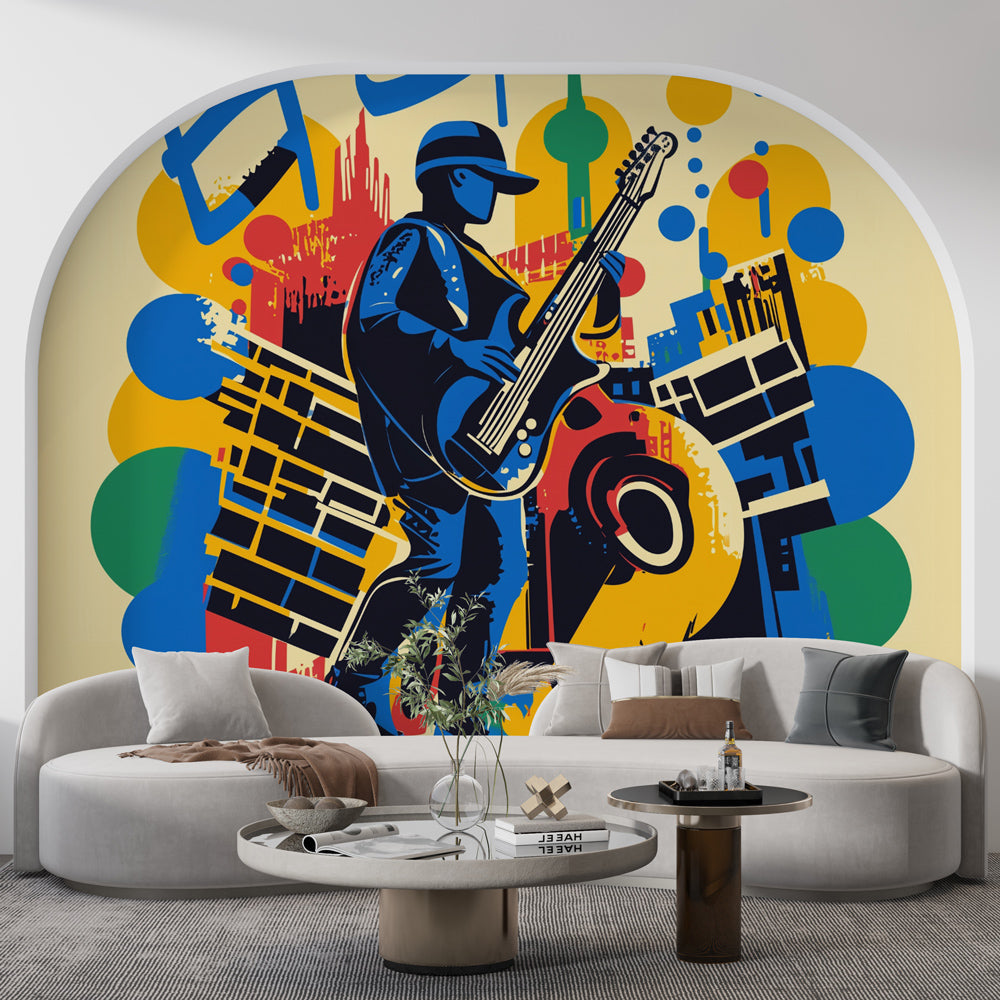 Mural Wallpaper urban music | Colorful and modern design — WonderMural