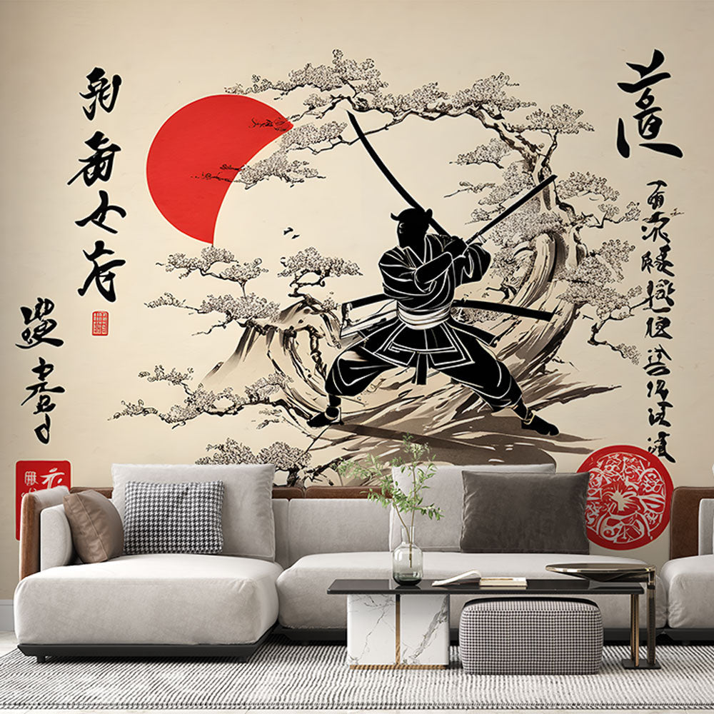 Mural Wallpaper samurai | Traditional Japanese art — WonderMural