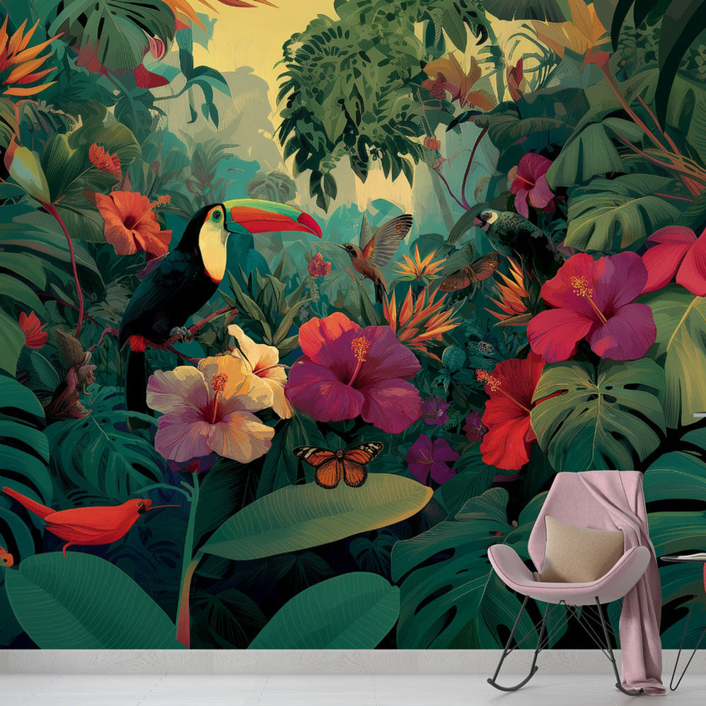 Exotic Mural Wallpaper | Jungle and Tropics - Luxury and Design ...