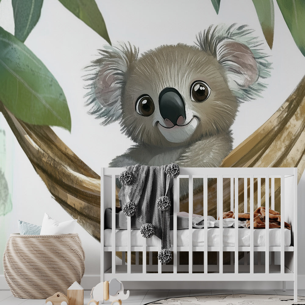 Mural Wallpaper Koala | Cute Illustration — WonderMural