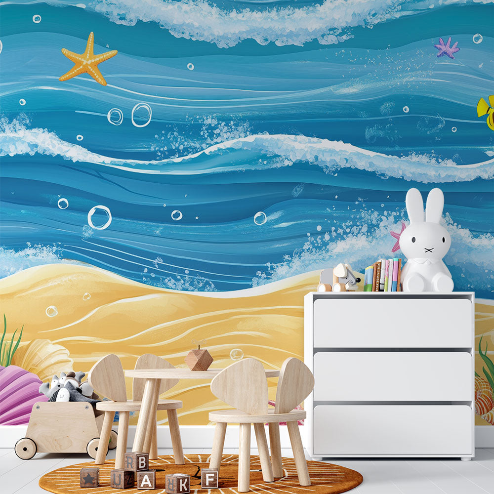 Mural Wallpaper ocean | Burst of marine life — WonderMural
