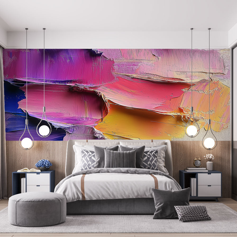 Mural Wallpaper abstract | Textures and colorful gradients of pink and ...