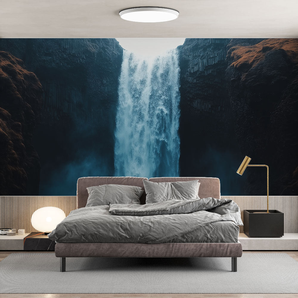 Mural Wallpaper cascade | Majestic waterfall with soothing mist ...