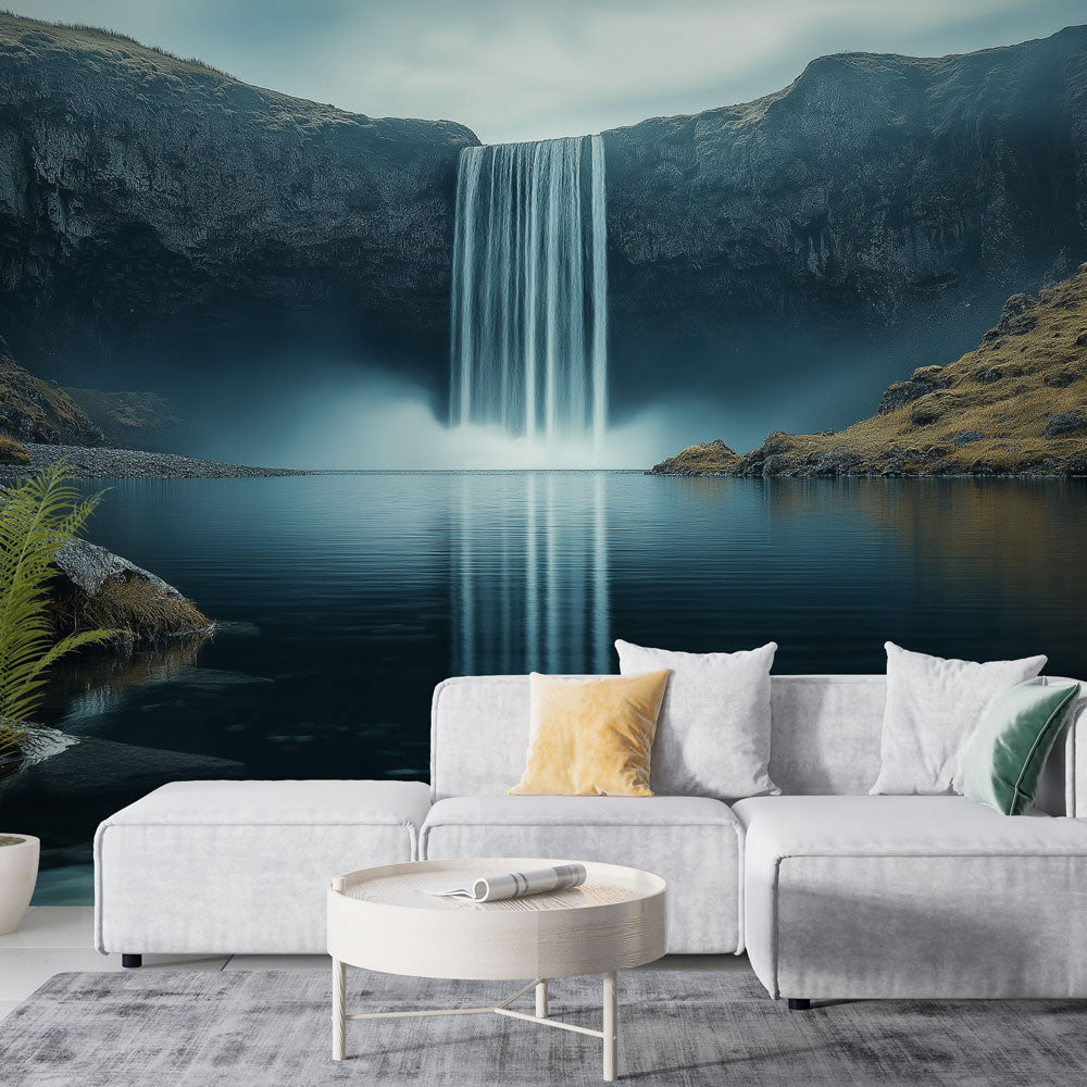 Mural Wallpaper cascade | Majestic waterfalls and serene landscapes ...