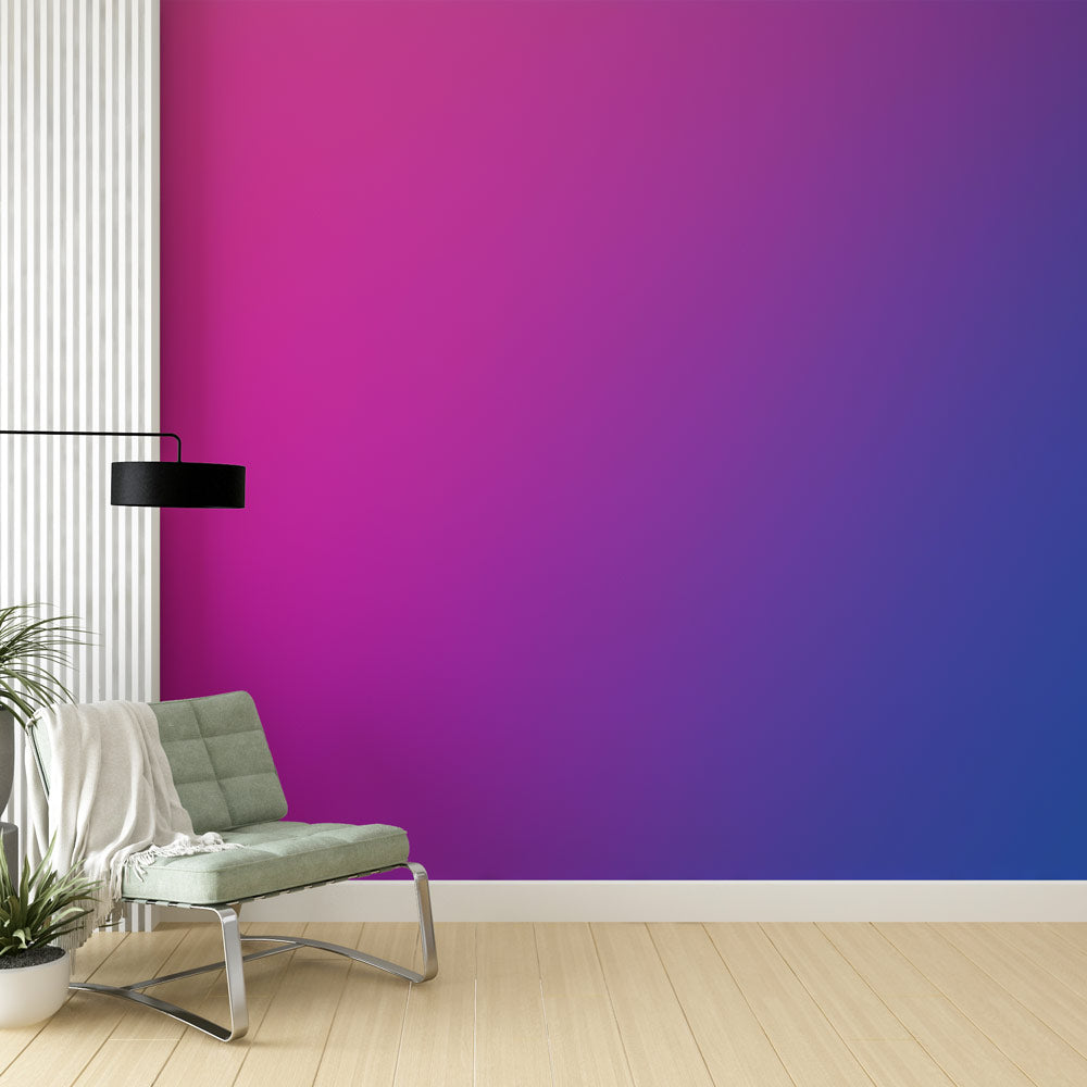 Mural Wallpaper Gradient | Between Mauve and Blue — WonderMural