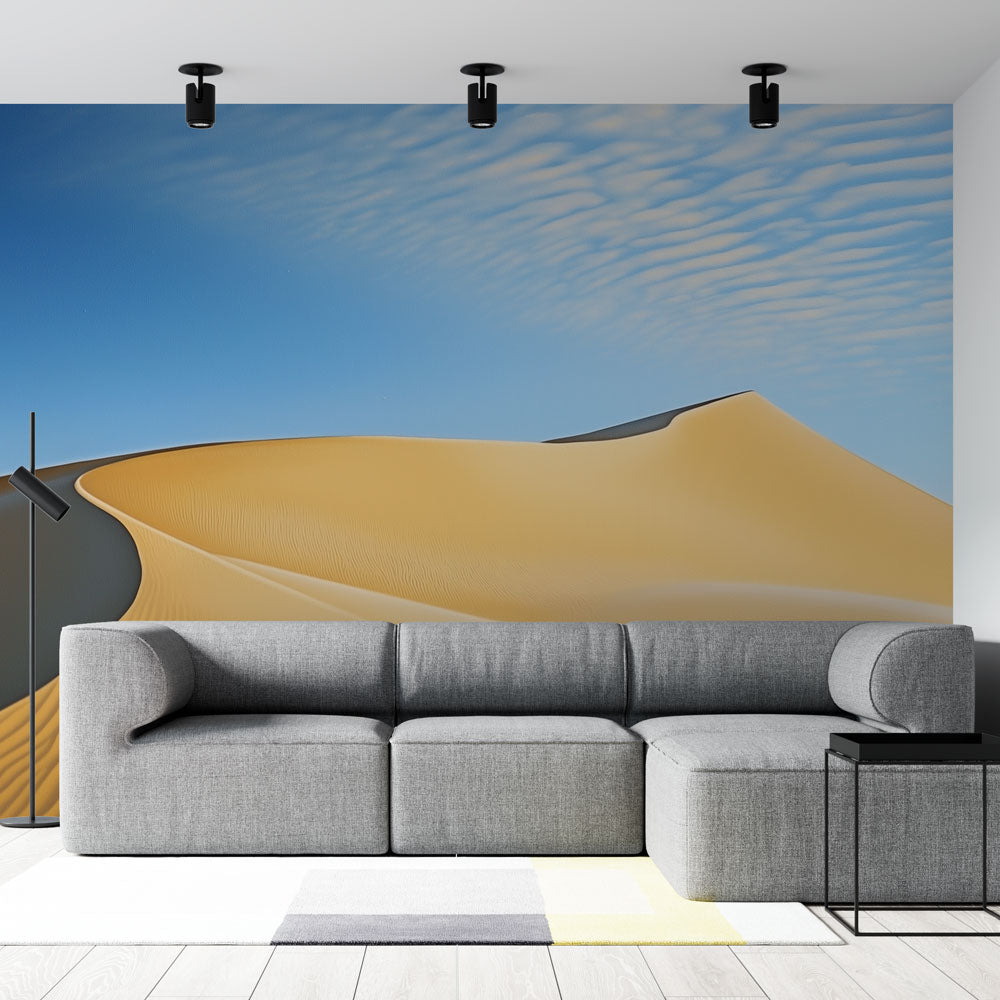 Mural Wallpaper desert | Golden dunes under a clear blue sky — WonderMural