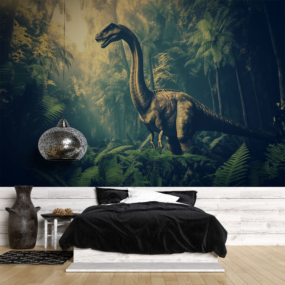 Mural Wallpaper dinosaur | Immersive prehistoric decor — WonderMural