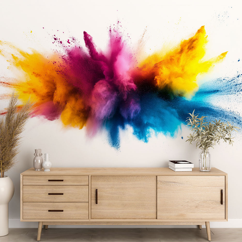 Mural Wallpaper explosion of colors | Boom — WonderMural