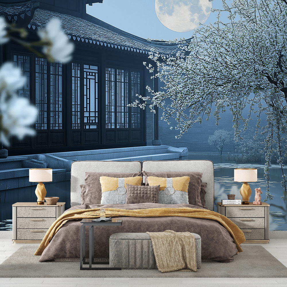 Mural Wallpaper zen garden | Peaceful reflection of a traditional gard ...