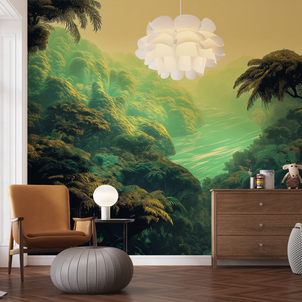 Mural Wallpaper jungle | Luxuriant views of a tropical forest — WonderMural