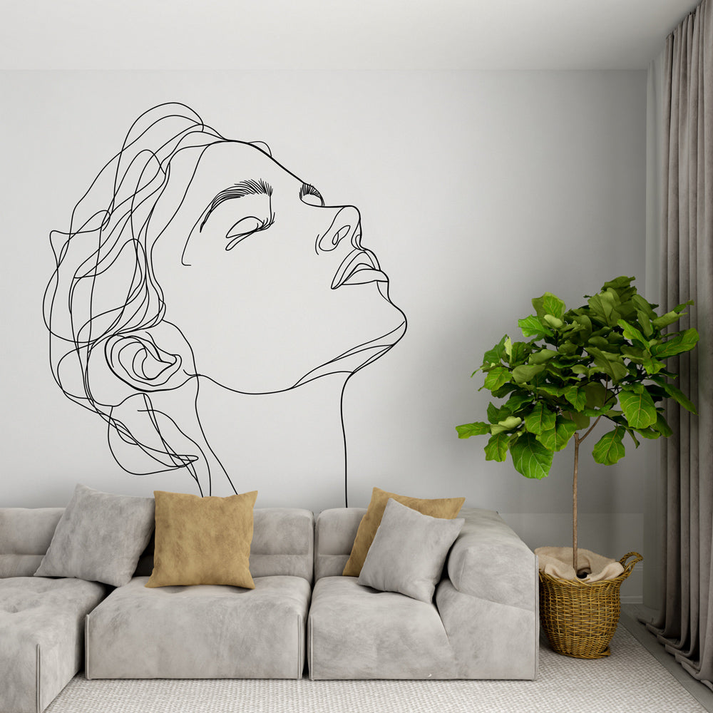 Mural Wallpaper line art | Panoramic in motion — WonderMural