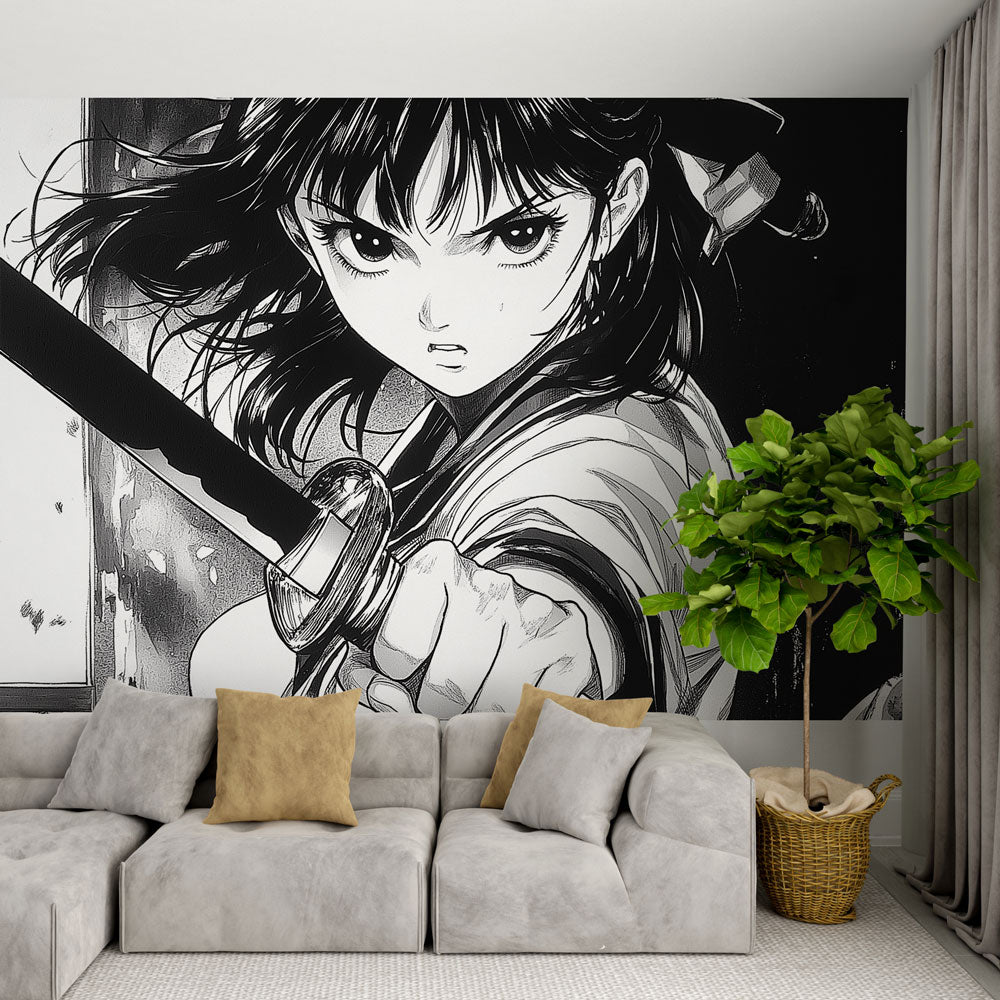Mural Wallpaper manga | Dynamic and bold illustration — WonderMural