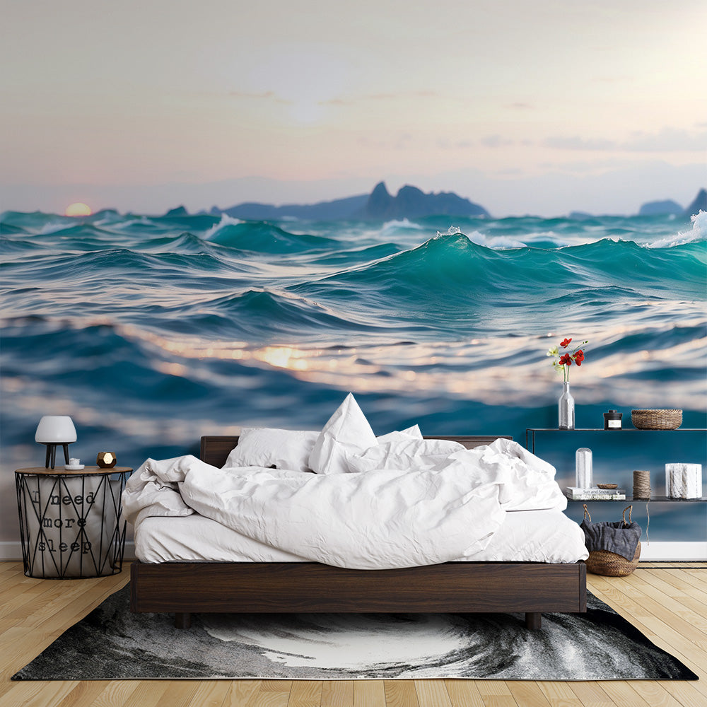 Mural Wallpaper sea | Sunset — WonderMural