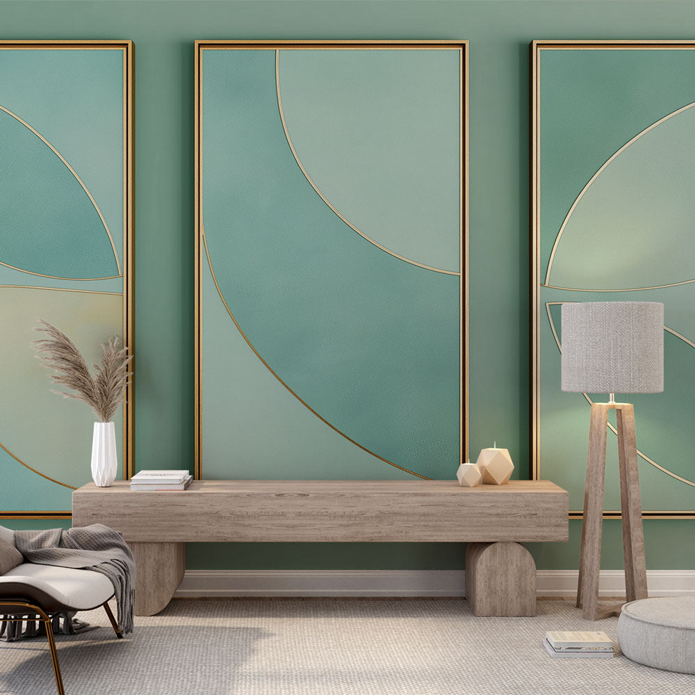 Tapet mural imitație pictură | Modele de forme organice în gradient ...