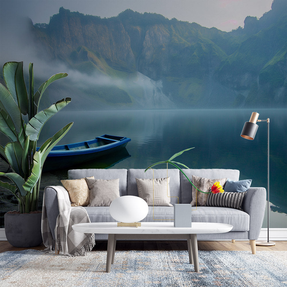 Nature Wallpaper | Blue Boat — WonderMural