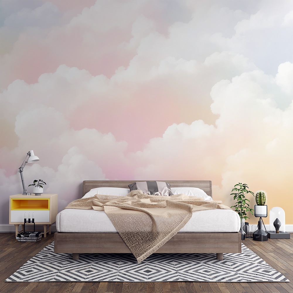 Realistic Cloud Mural Wallpaper | Multi-color — WonderMural