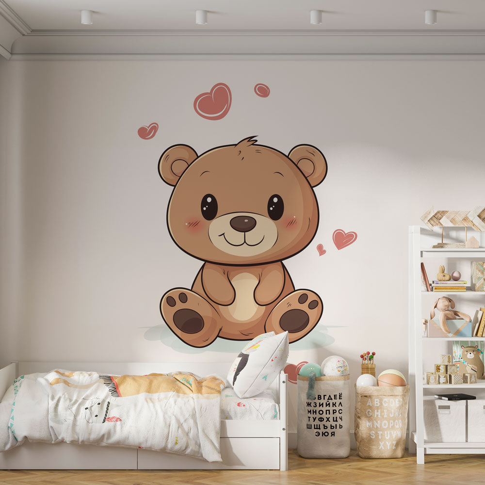 Mural Wallpaper teddy bear | Adorable design for children's rooms ...