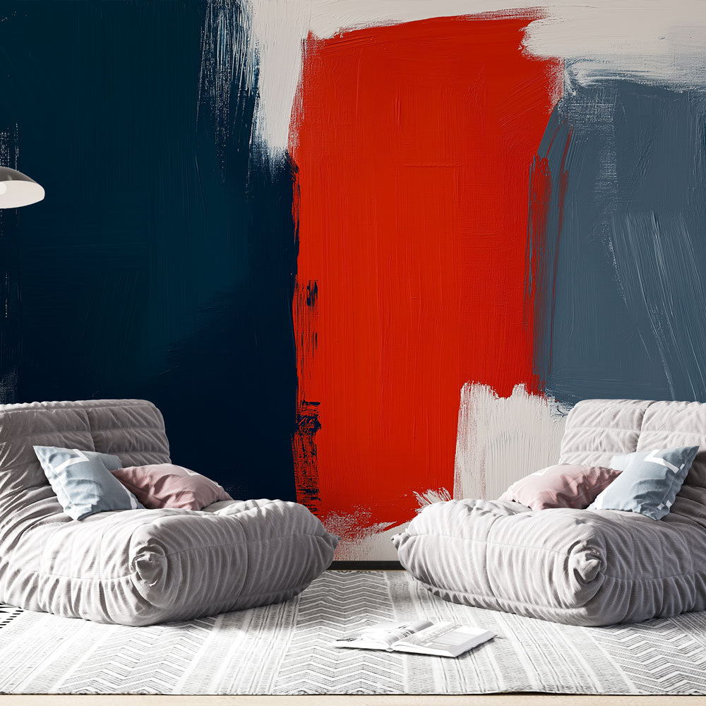 Abstract panoramic mural wallpaper | Intense painting — WonderMural