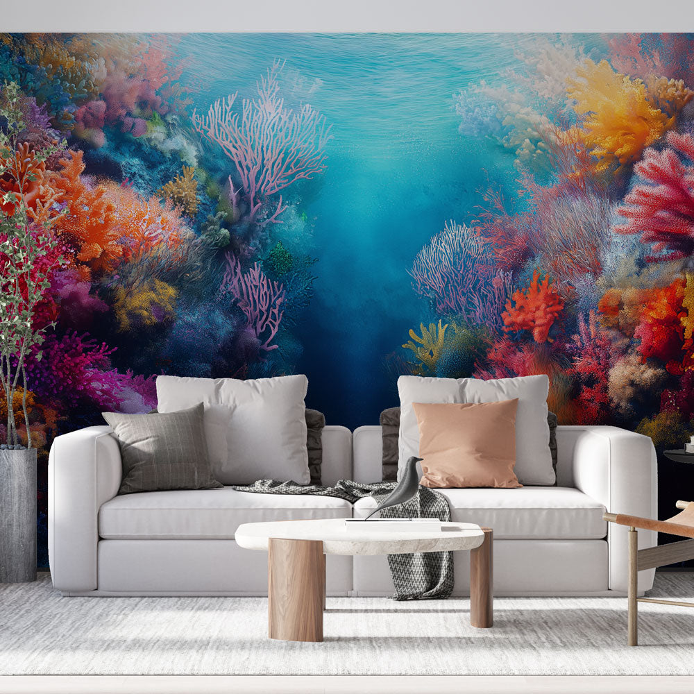 Mural Wallpaper coral reef | Dive into the heart of a colorful ocean w ...