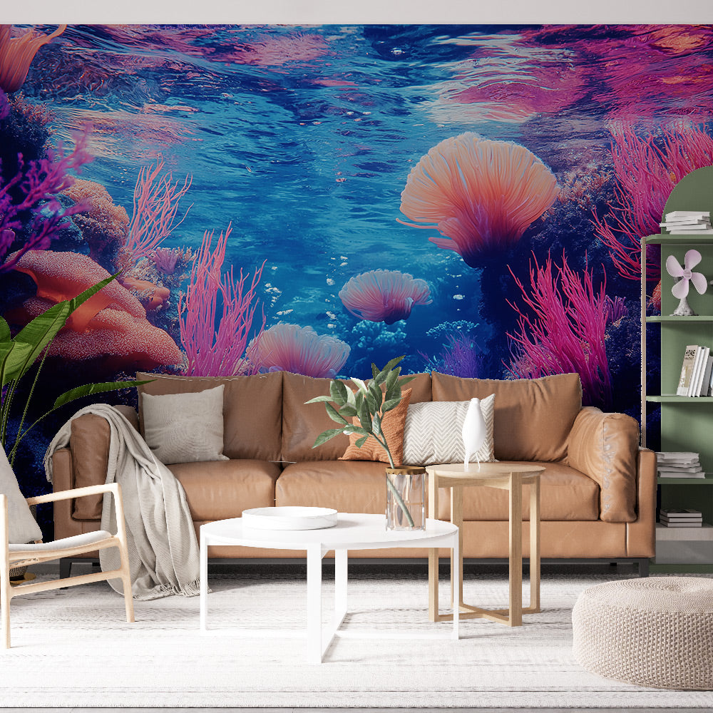 Mural Wallpaper underwater | Vibrant ecosystem at the bottom of the oc ...