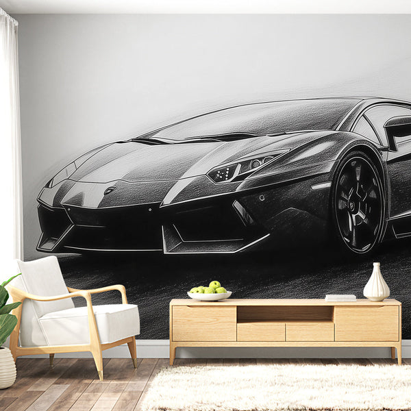 Esquema Del Dibujo Del Lamborghini Aventador