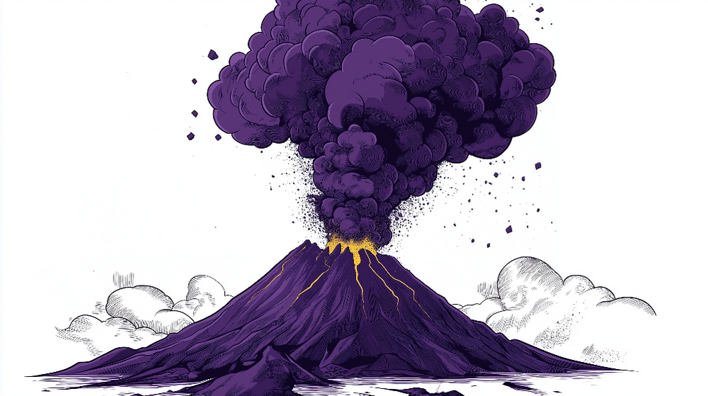 Volcanic Mural Wallpaper | Landscapes and Explosions - Panoramic ...